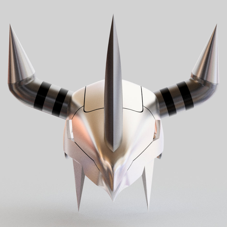 Wargreymon Helmet Digimon Inspired 3d Printablestl File | Etsy