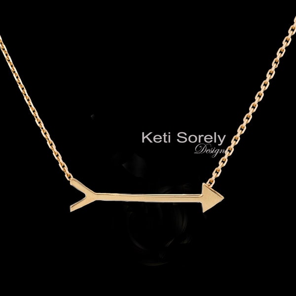 Gold Arrow Necklace - Etsy