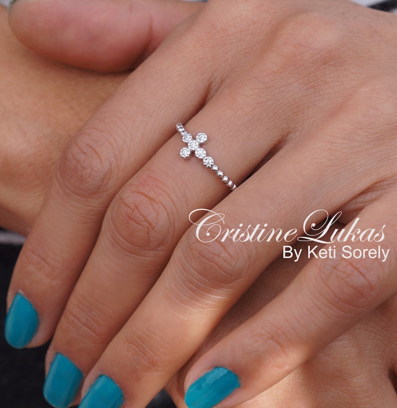 10K 14K or 18K Gold Stacking Ring in Yellow Rose or White | Etsy