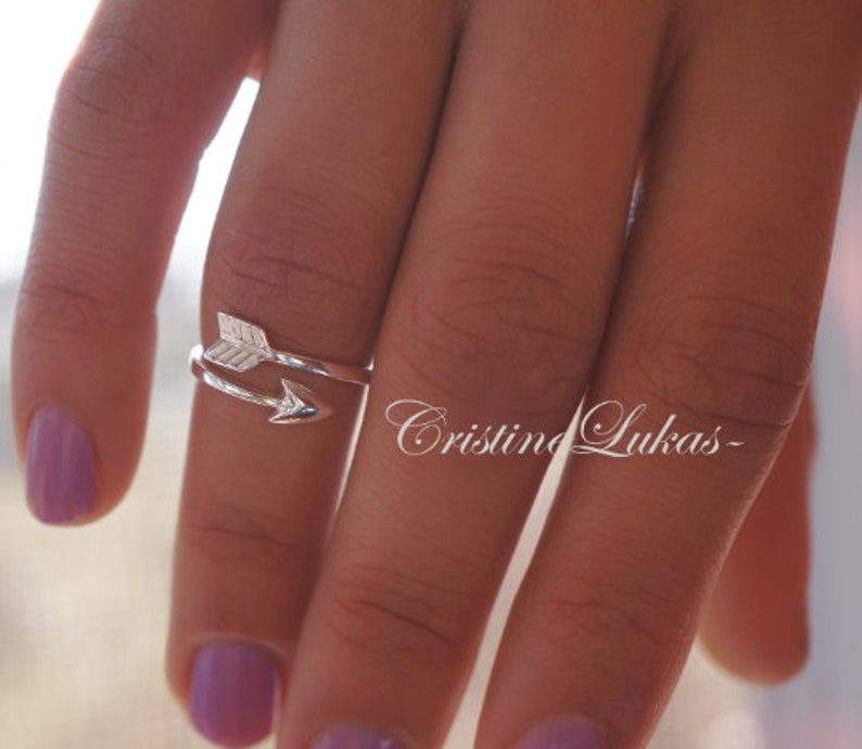 sideways-arrow-ring-celebrity-style-double-wrap-arrow-ring-etsy