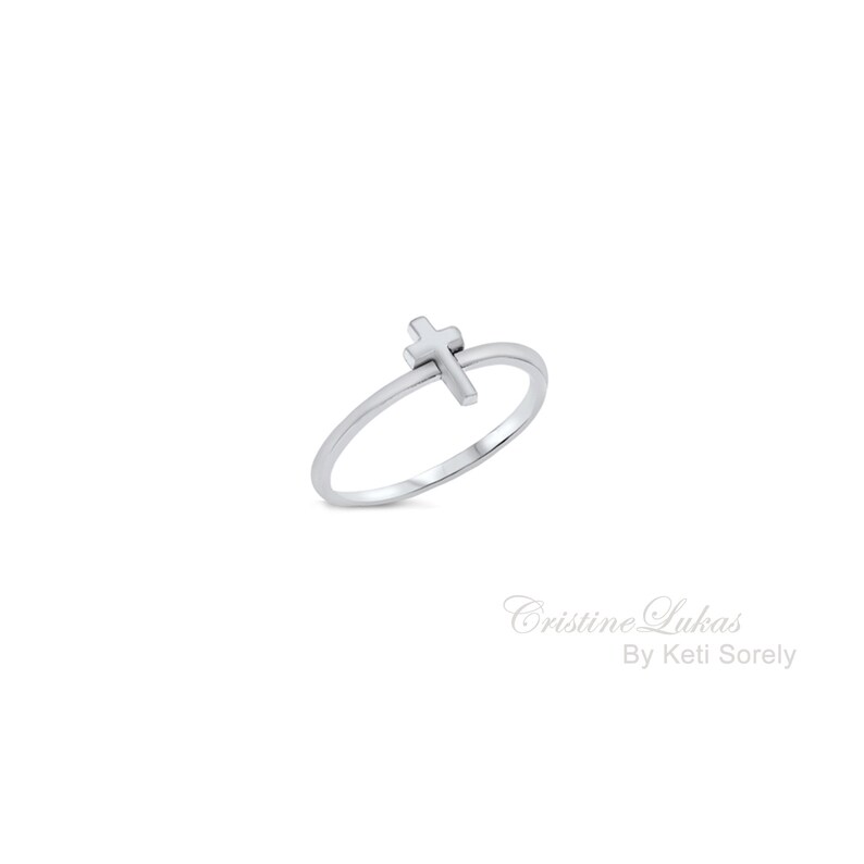Mini Cross Ring Classic Cross Ring for Woman or Girl in - Etsy