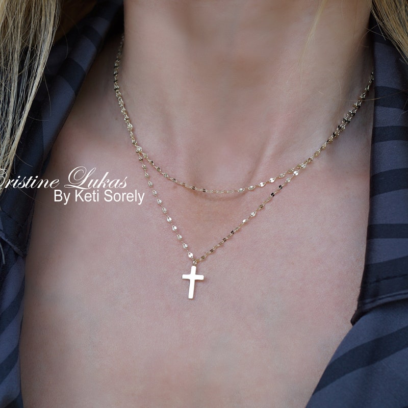 Double Cross Necklace - Etsy