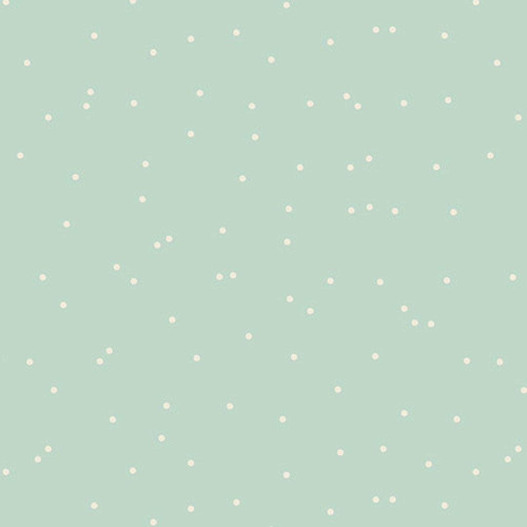 Art Gallery Fabric Firefly Sigh Mint Polka Dot Cotton Stretch Knit Cut ...