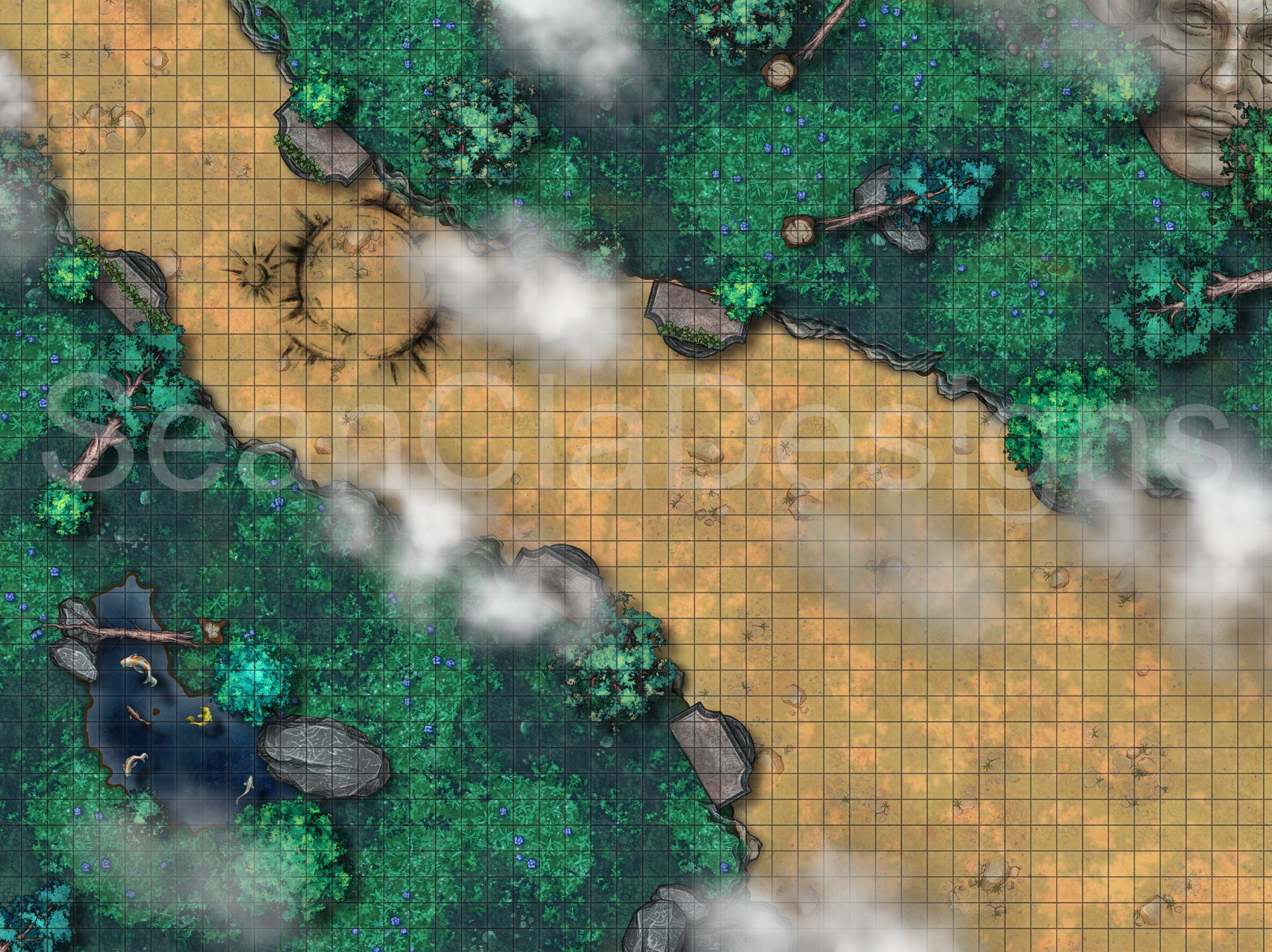 High Quality Forest Encounter Map for Your Dnd Game. Ready for Print ...