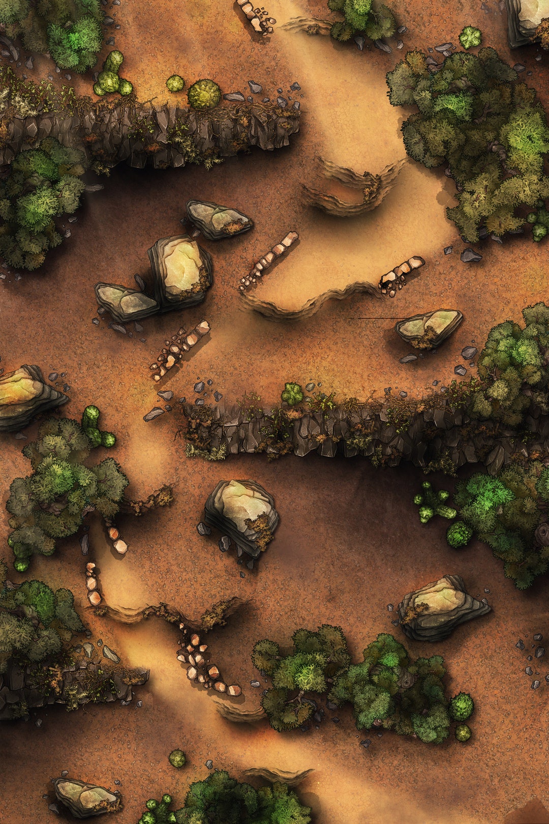 Mountain Pass Encounter Map Vtt and Roll20 Compatible (4k) - Etsy