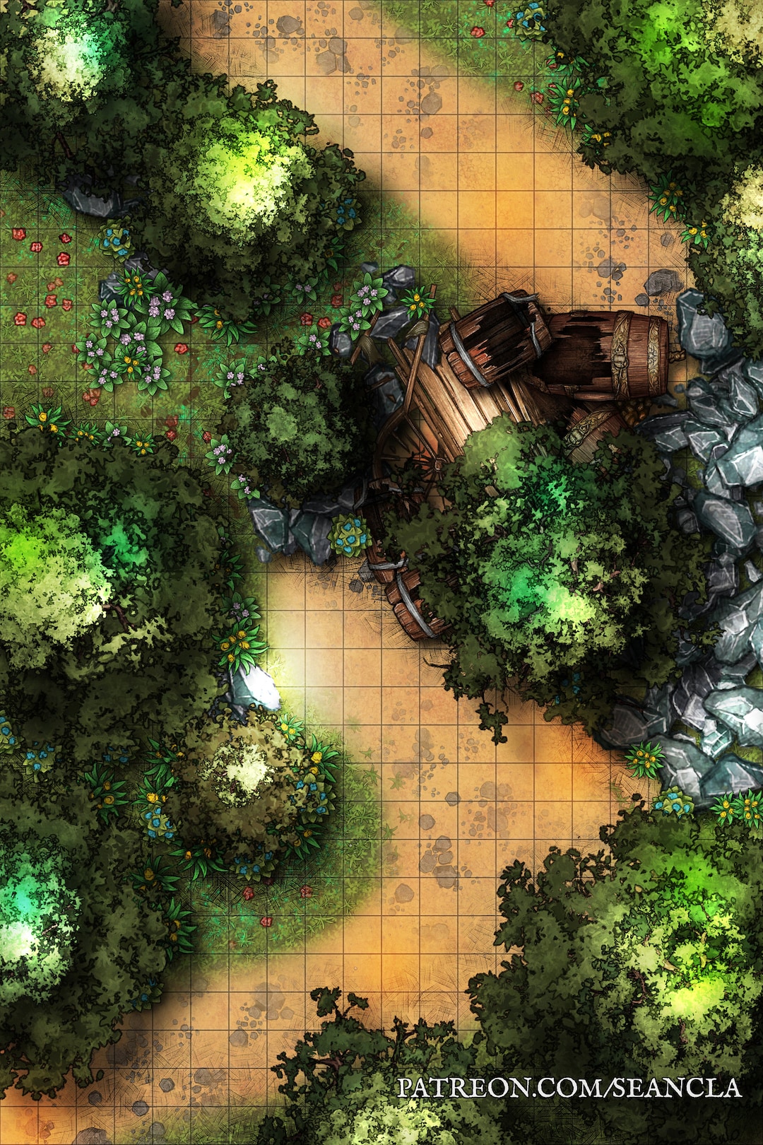 Abandoned Cart on Trail Battle Map (4K) (vtt Roll20 Compatible) - Etsy