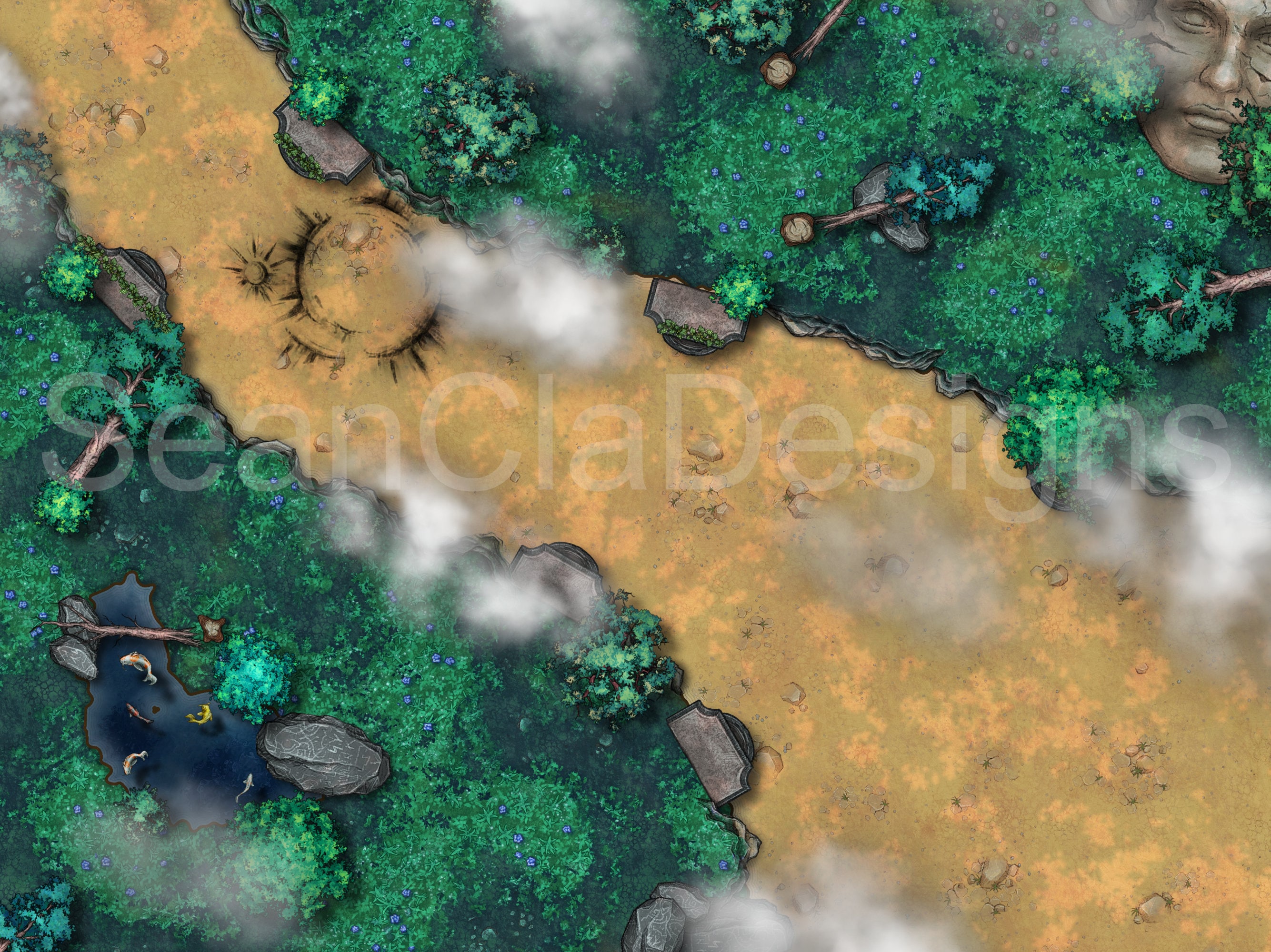 High Quality Forest Encounter Map for Your Dnd Game. Ready for Print ...