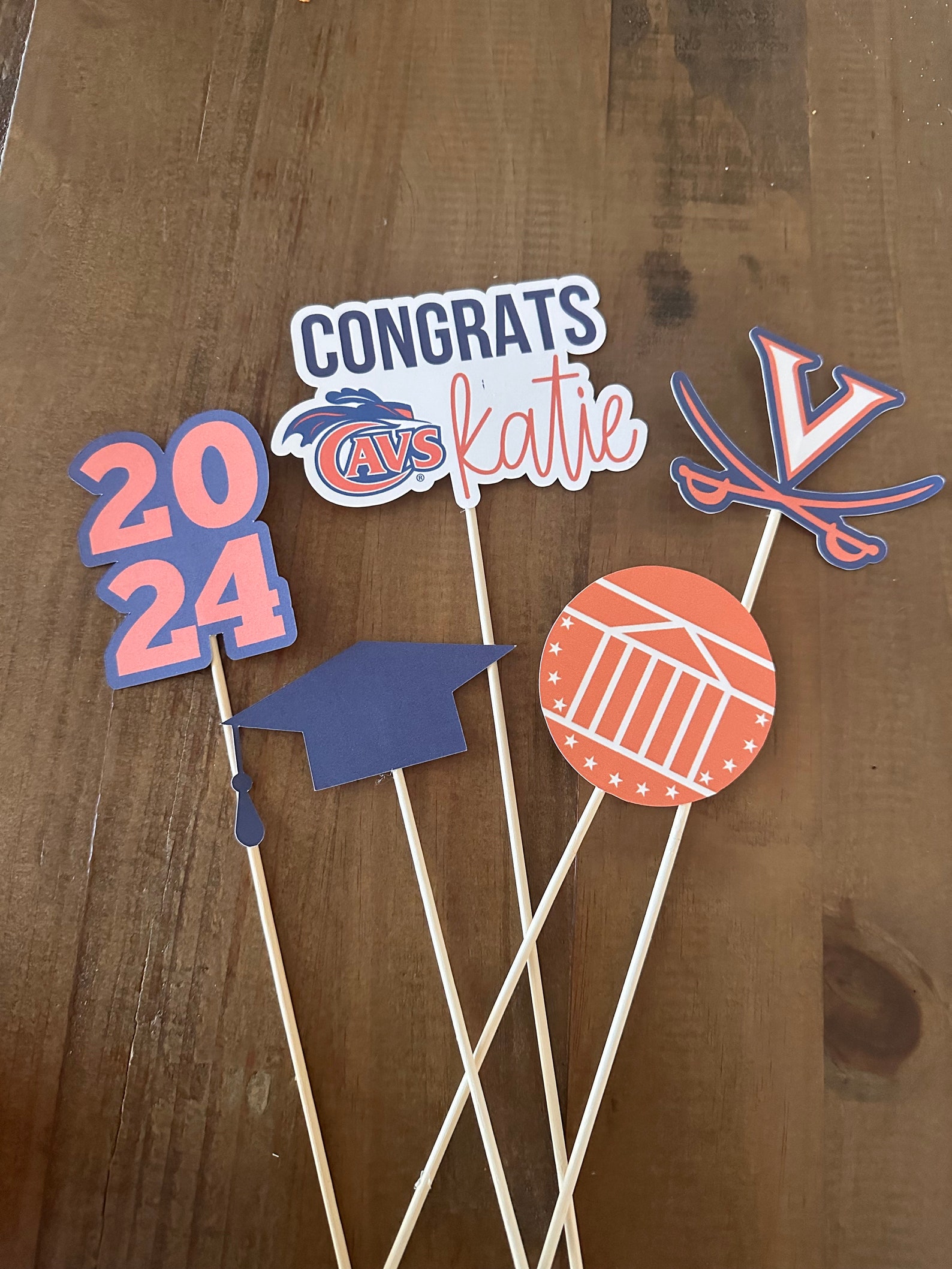 University of Virginia Graduation Centerpiece Sticks: Personalized ...