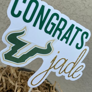 University of South Florida Cake Topper , Bulls, Usf Grad Party, Go ...