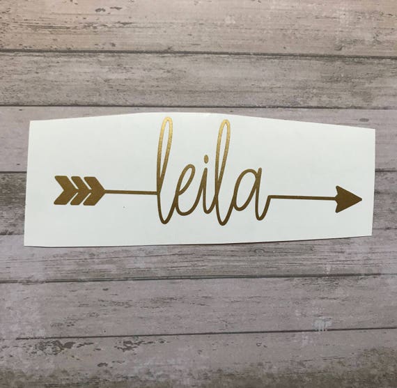 Arrow Name Decal | Etsy