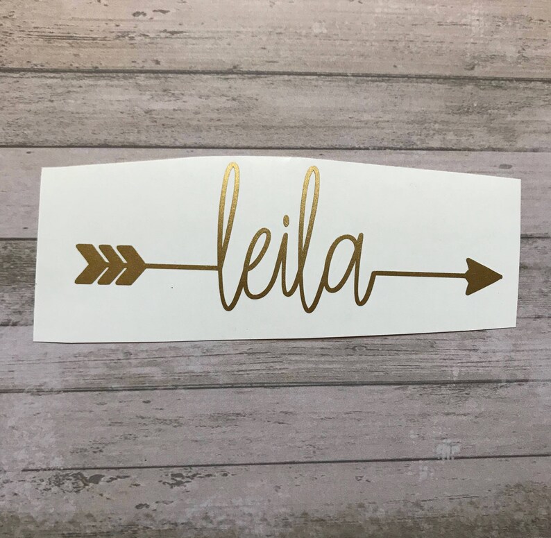 Arrow Name Decal | Etsy