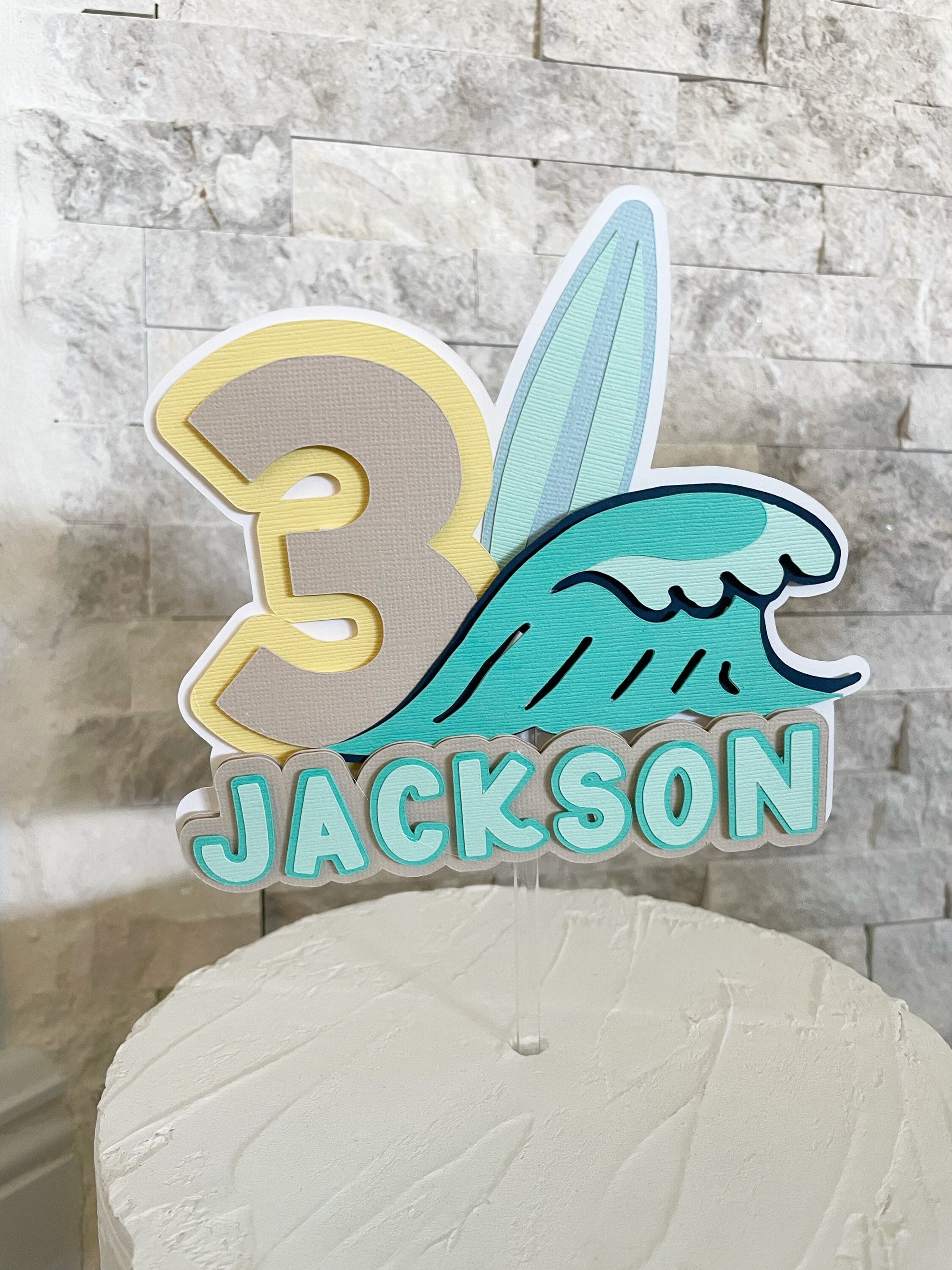 Surf Cake Topper First Birthday Surfing Theme Surf First - Etsy