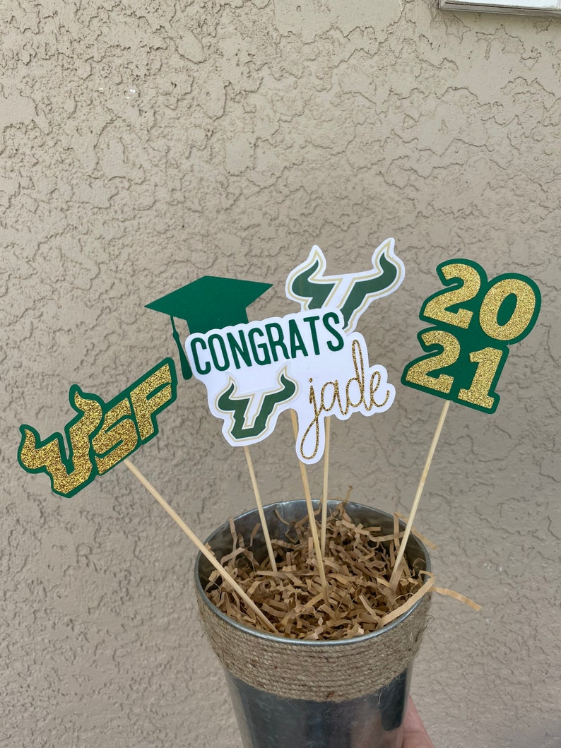 University of South Florida Centerpiece Sticks Bulls Usf - Etsy