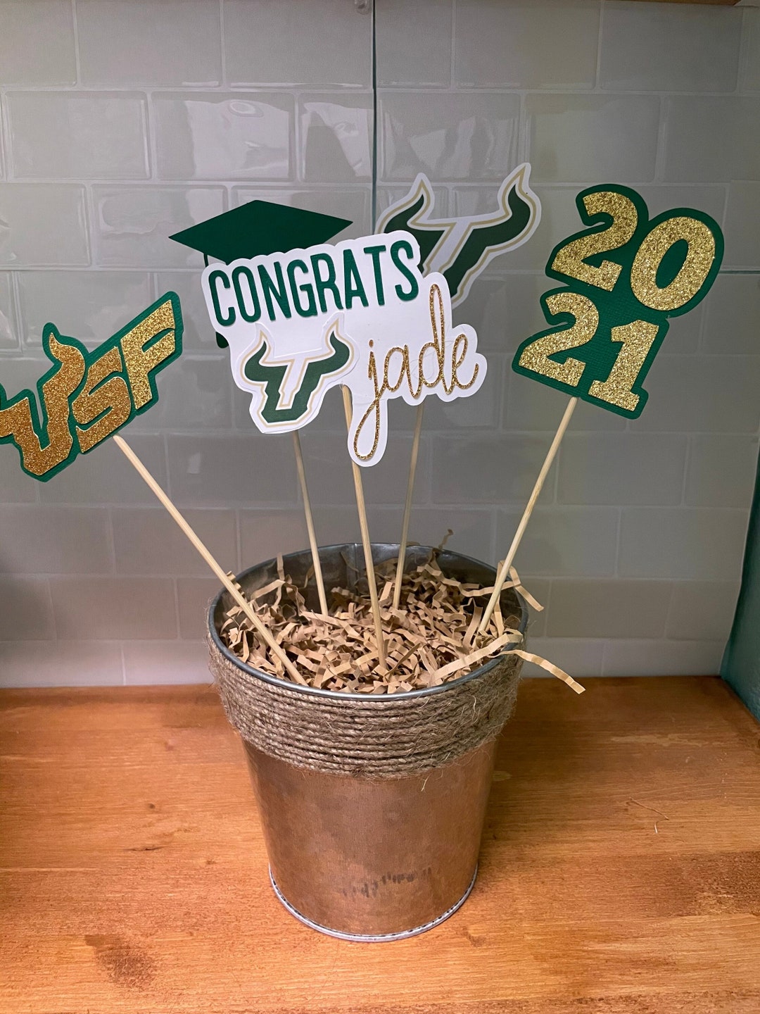 University of South Florida Centerpiece Sticks, Bulls, Usf Grad Party ...