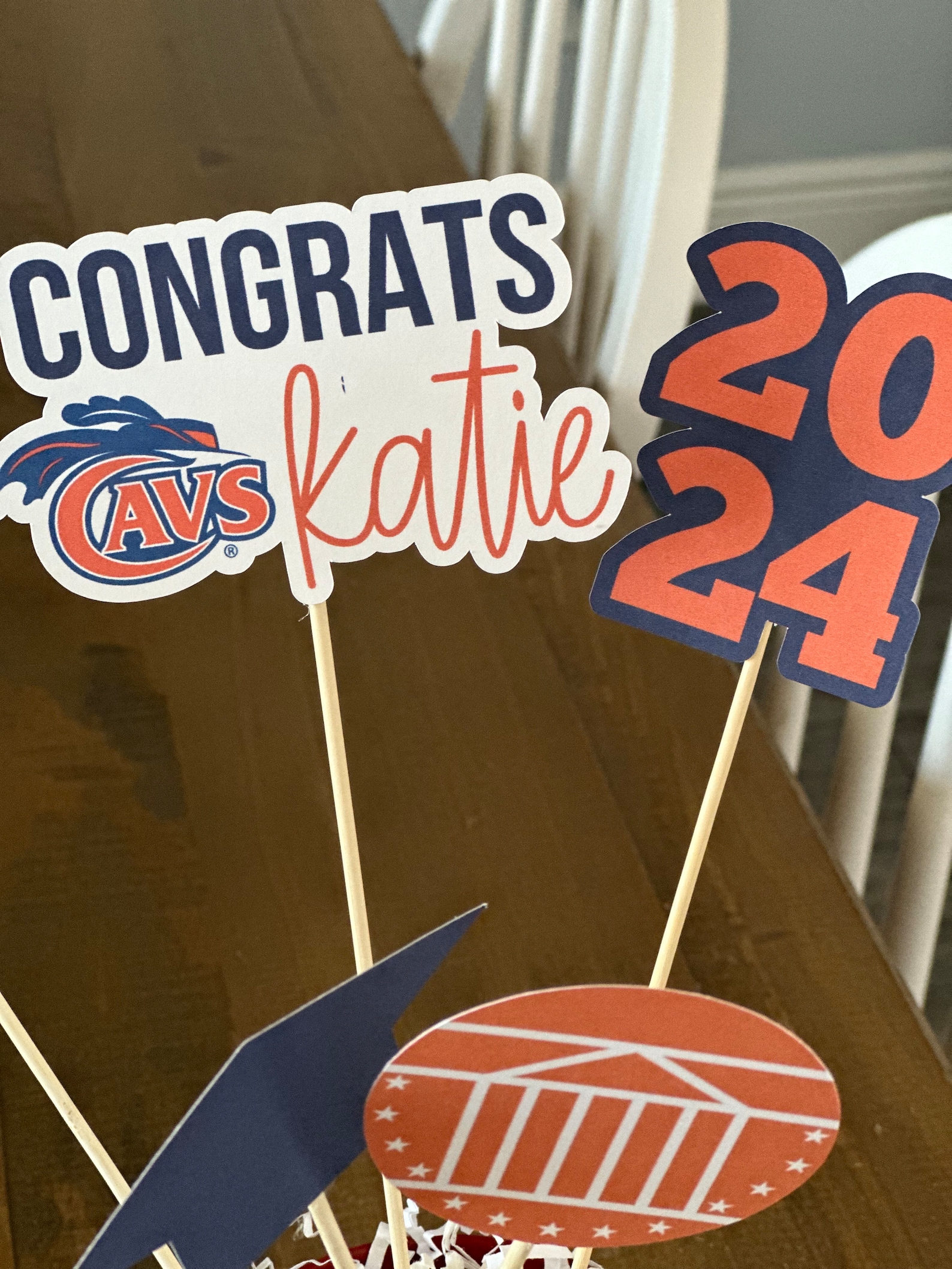 University of Virginia Graduation Centerpiece Sticks: Personalized ...