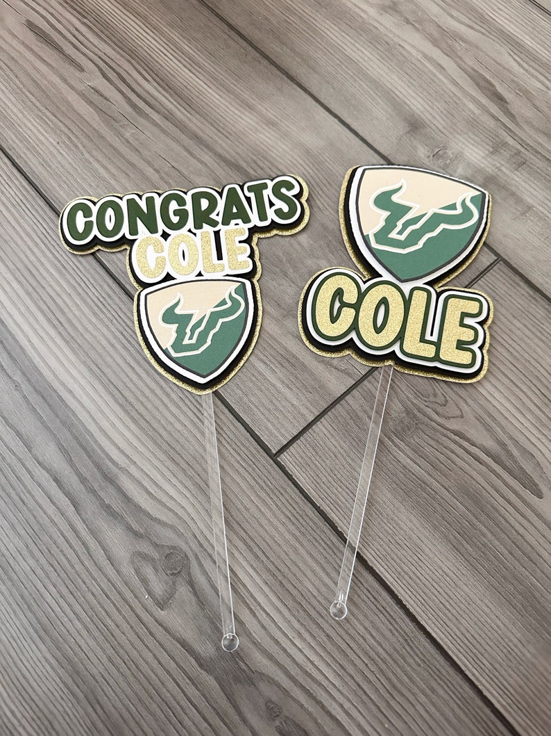 University of South Florida Cake Topper Bulls Usf Grad - Etsy