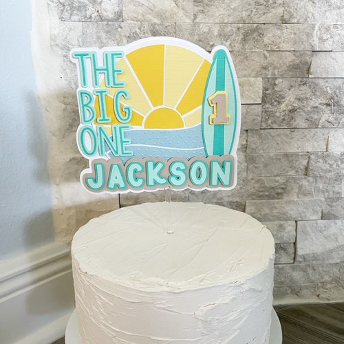 The Big One Cake Topper First Birthday Surfing Theme Surf - Etsy