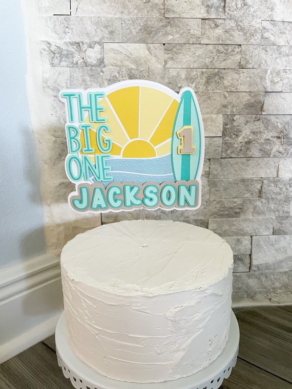 The Big One Cake Topper First Birthday Surfing Theme Surf - Etsy