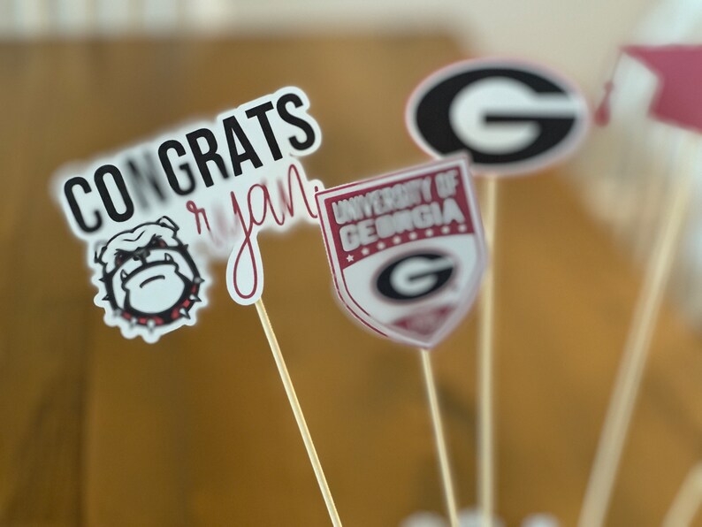 University of Georgia Graduation Centerpiece Sticks , Georgia ...