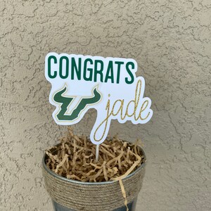 University of South Florida Cake Topper , Bulls, Usf Grad Party, Go ...