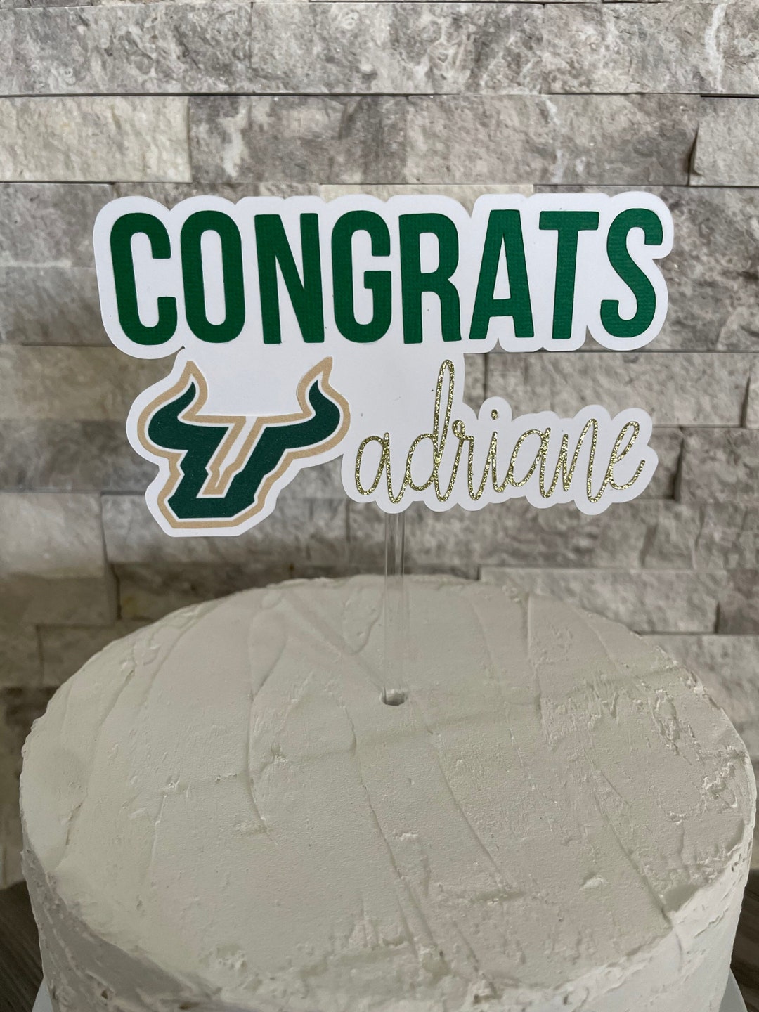 University of South Florida Cake Topper , Bulls, Usf Grad Party, Go ...