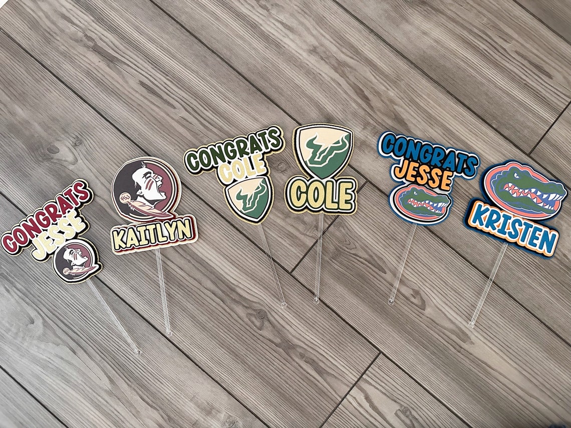 University of South Florida Cake Topper , Bulls, Usf Grad Party, Go ...