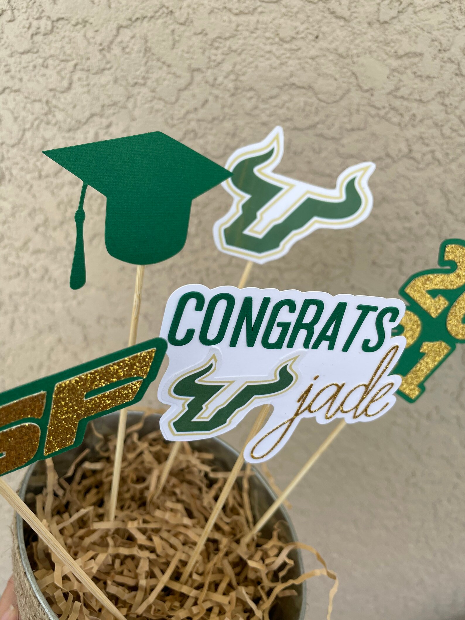 University of South Florida Centerpiece Sticks Bulls Usf - Etsy
