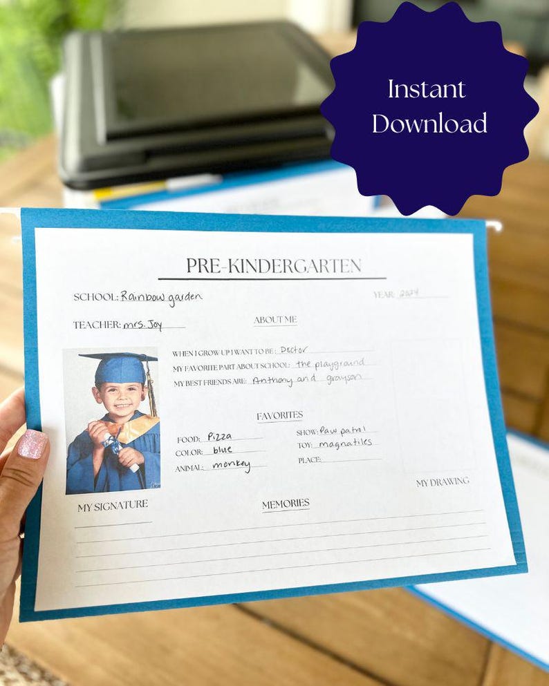 School Years Memory Box Pages: Pre-k - 12th Grade (digital Download) - Etsy