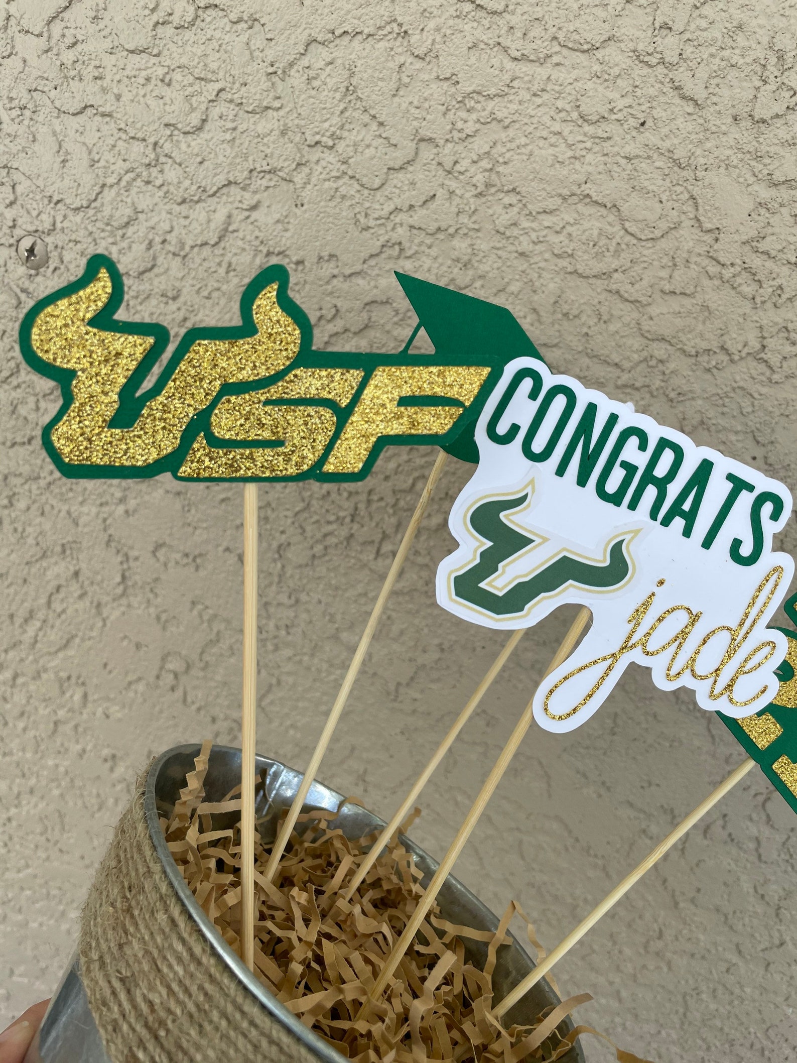 University of South Florida Centerpiece Sticks Bulls Usf - Etsy