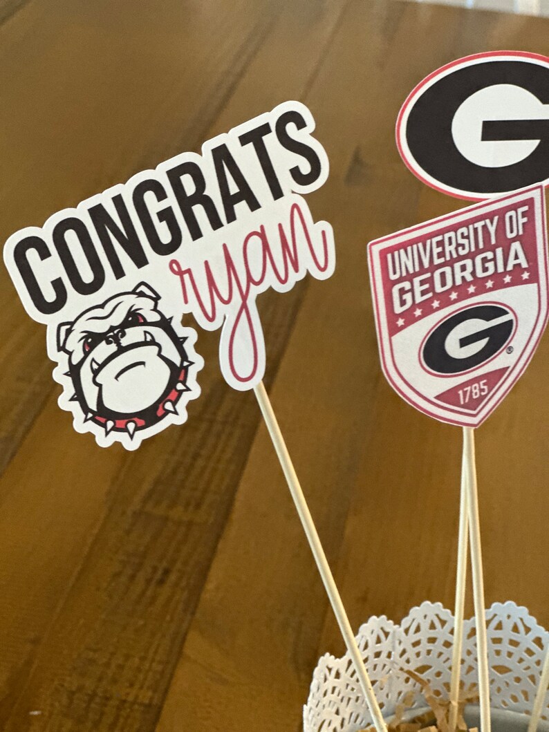 University of Georgia Graduation Centerpiece Sticks: Party Decor - Etsy