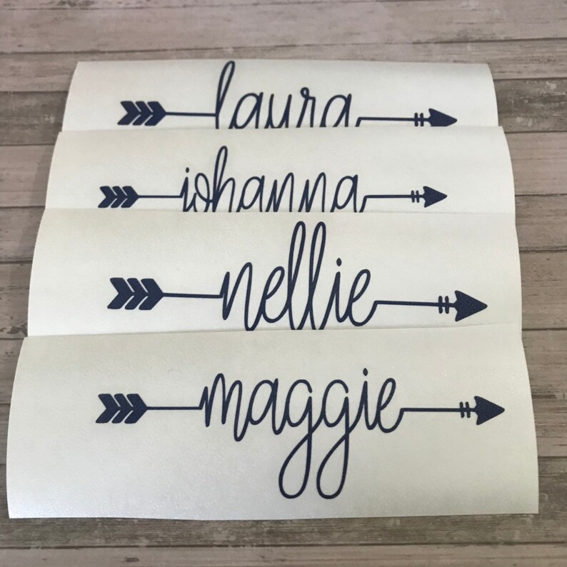 Arrow Name Decal | Etsy