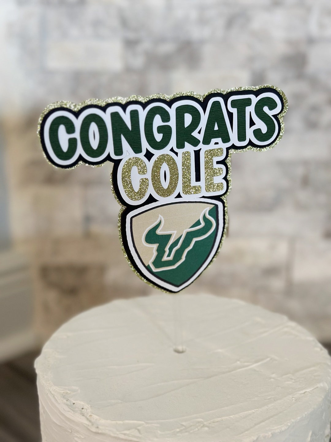 University of South Florida Cake Topper , Bulls, Usf Grad Party, Go ...
