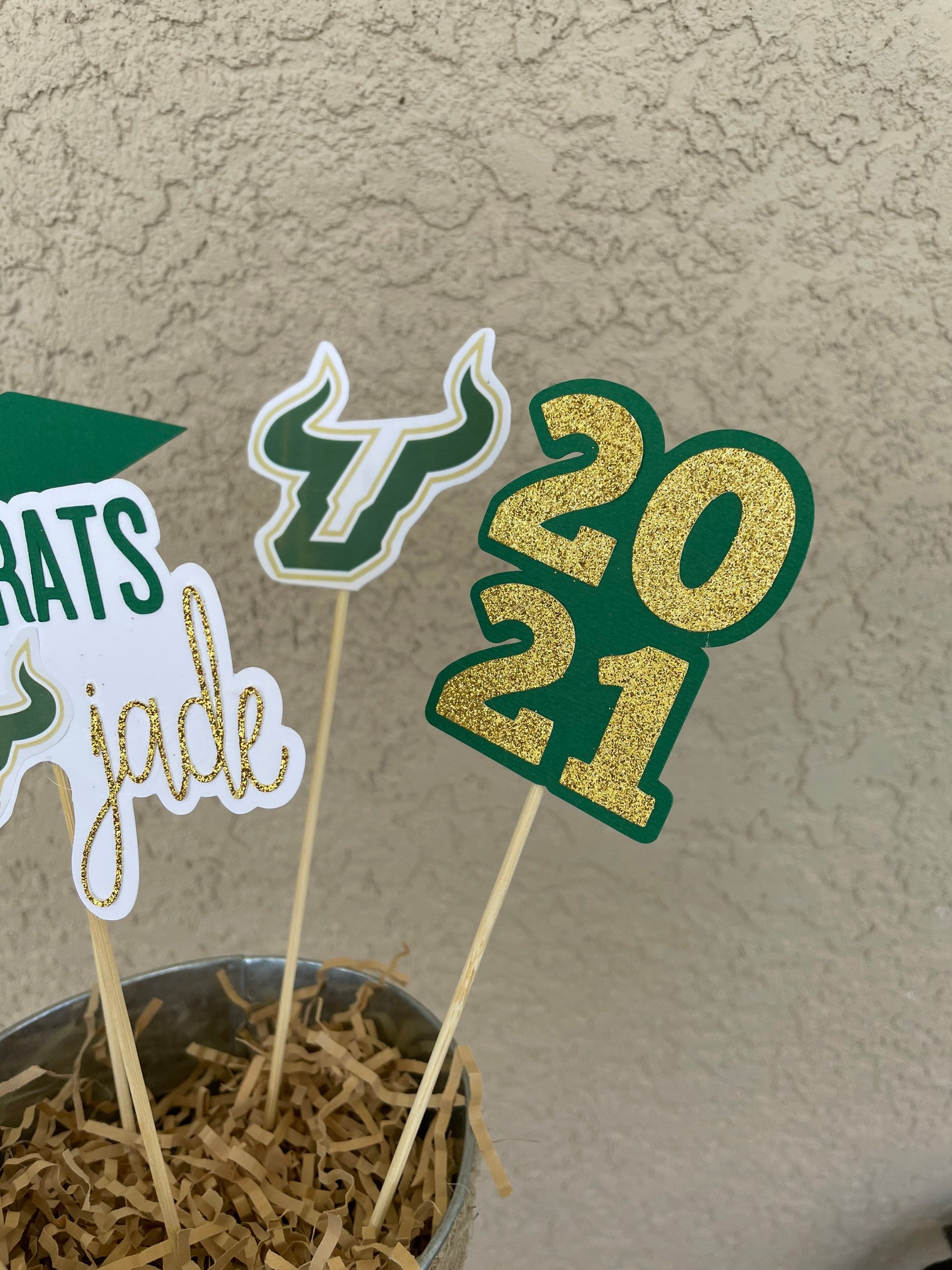 University of South Florida Centerpiece Sticks Bulls Usf - Etsy