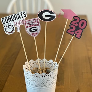 University of Georgia Graduation Centerpiece Sticks: Party Decor - Etsy