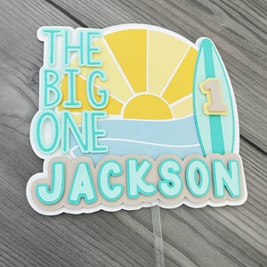 The Big One Cake Topper, First Birthday , Surfing Theme, Surf First ...