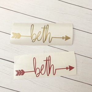 Arrow Name Decal - Etsy