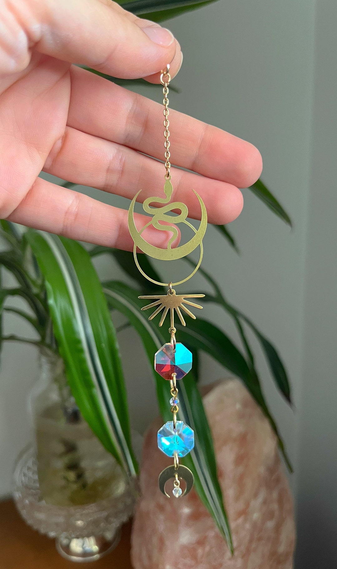 Serpent ’ Mini Quartz Sun Catcher Window Hanging Crystals - Etsy
