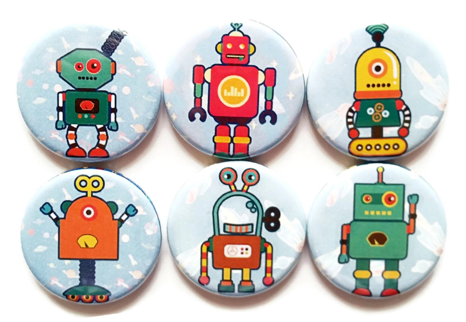 Robots Magnets Kids Space Magnet Set Outer Space Robots | Etsy