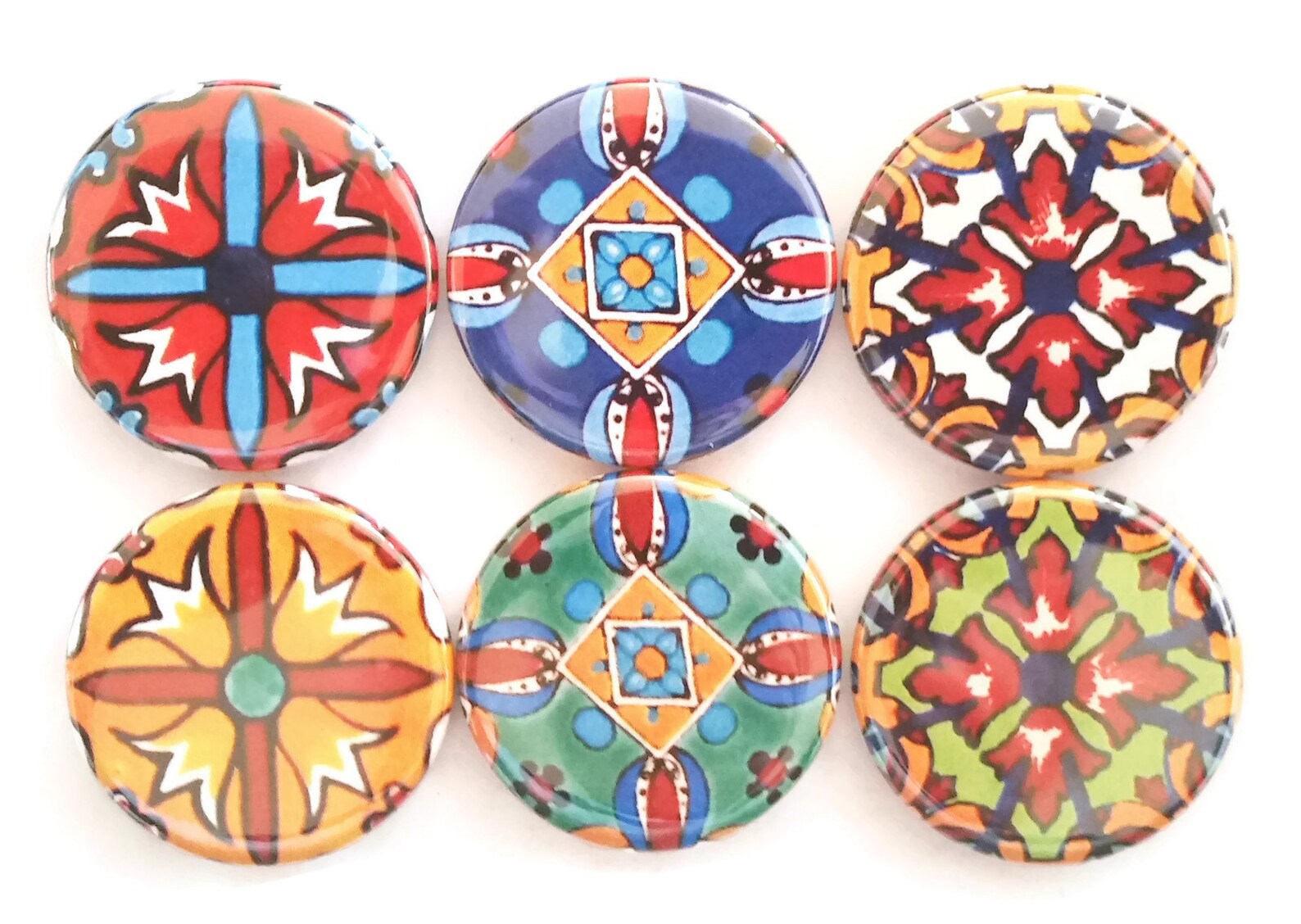 Mexican Style Talavera Magnets Decorative Mandala Kitchen - Etsy