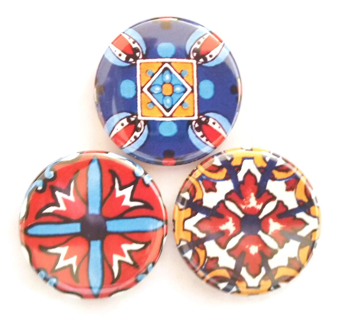 Mexican Style Talavera Magnets Decorative Mandala Kitchen - Etsy