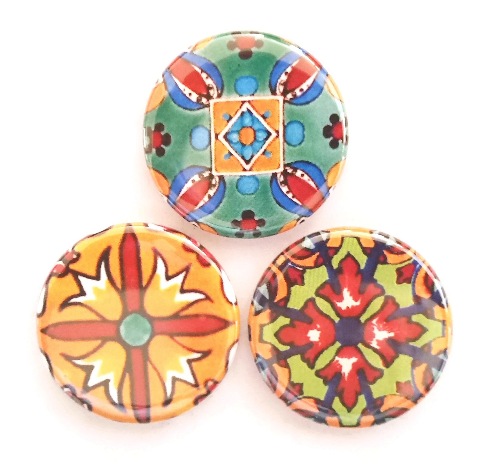 Mexican Style Talavera Magnets Decorative Mandala Kitchen - Etsy