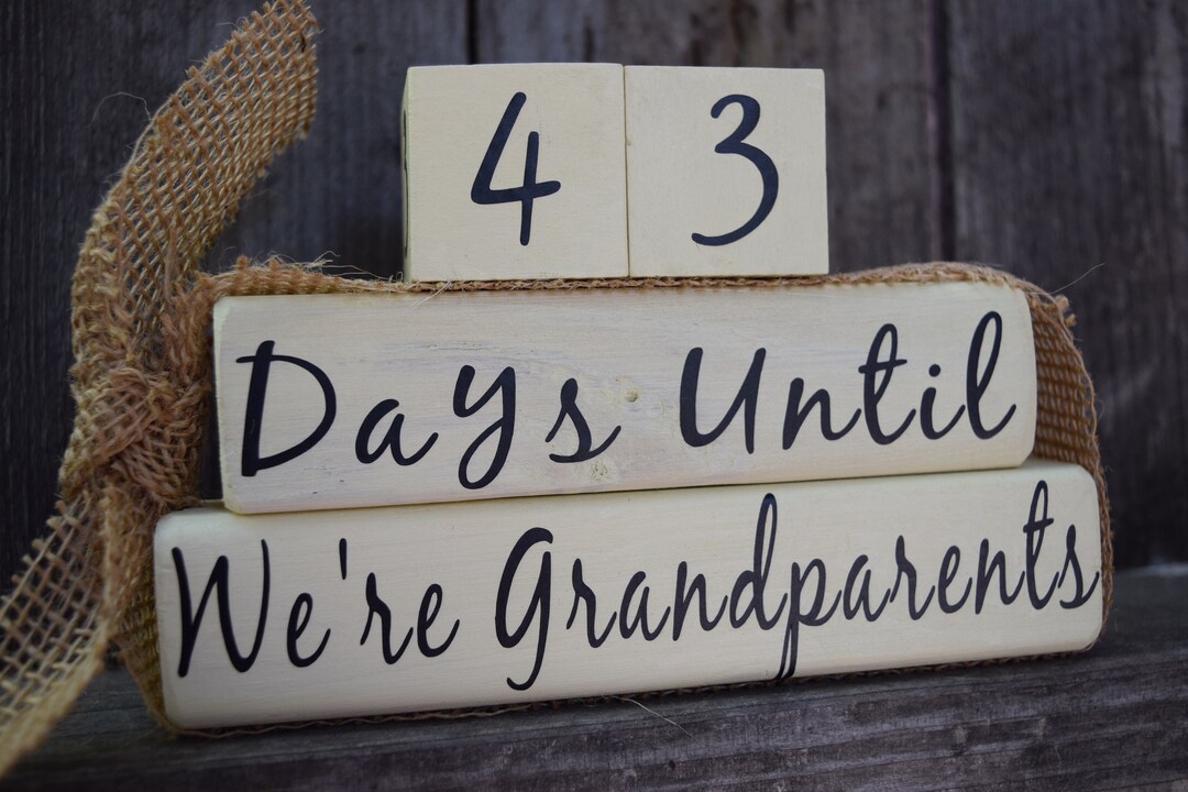 Grandparent Countdown Blocks Weeks Until We're Grandparents Shower Gift ...