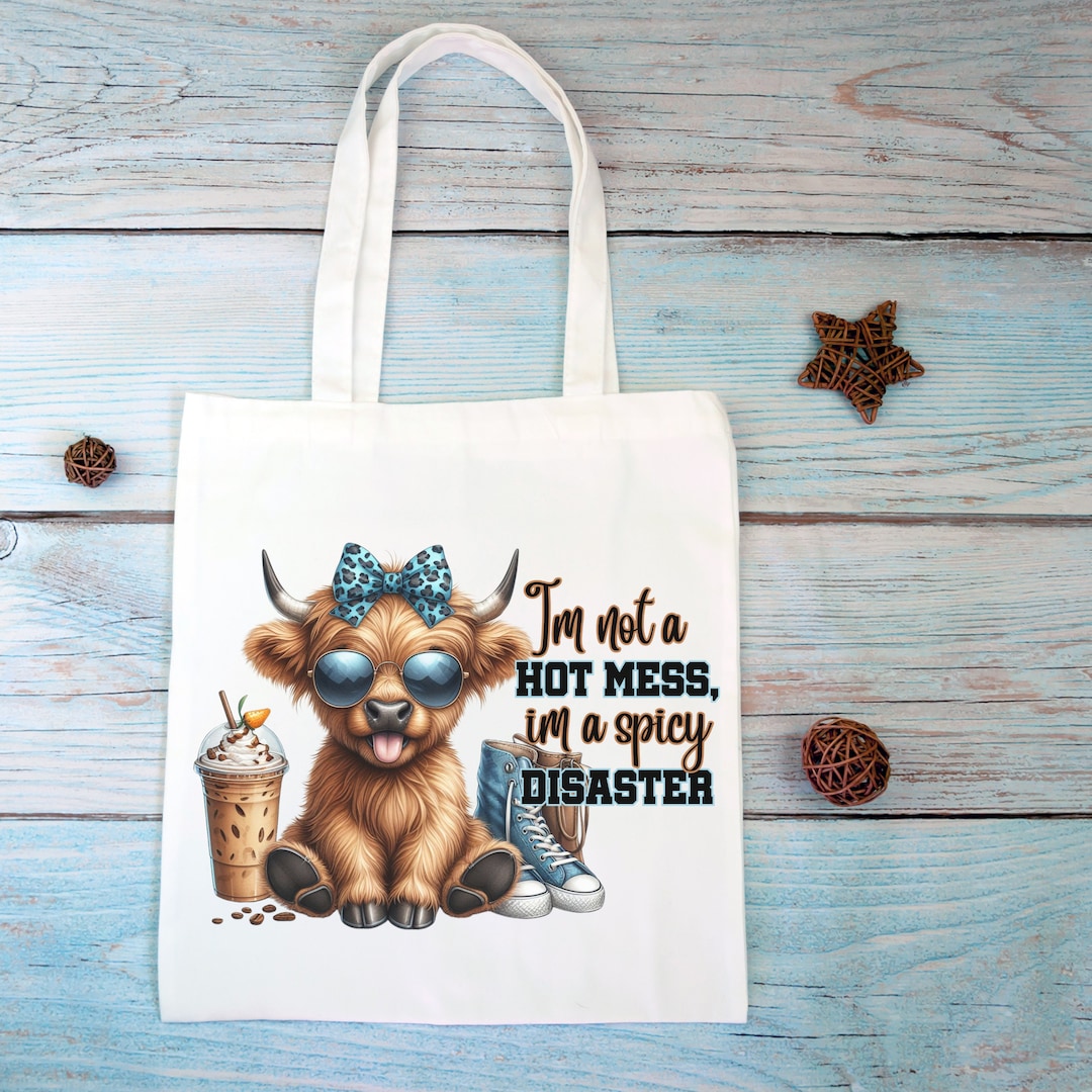 Highland Cow Tote Bag, Cute Highland Cow Bag, Highland Cow Gift, Mother ...