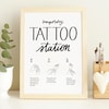 Temporary Tattoo Station Wedding Sign | Tattoo Bar | Editable Canva ...
