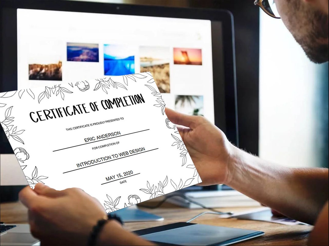 Certificate of Completion - Original Calligraphy Fill-in-the-blank ...