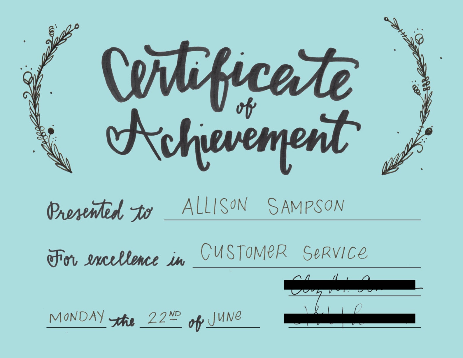 Certificate of Achievement - Original Calligraphy - FILLABLE PDF - Fill ...