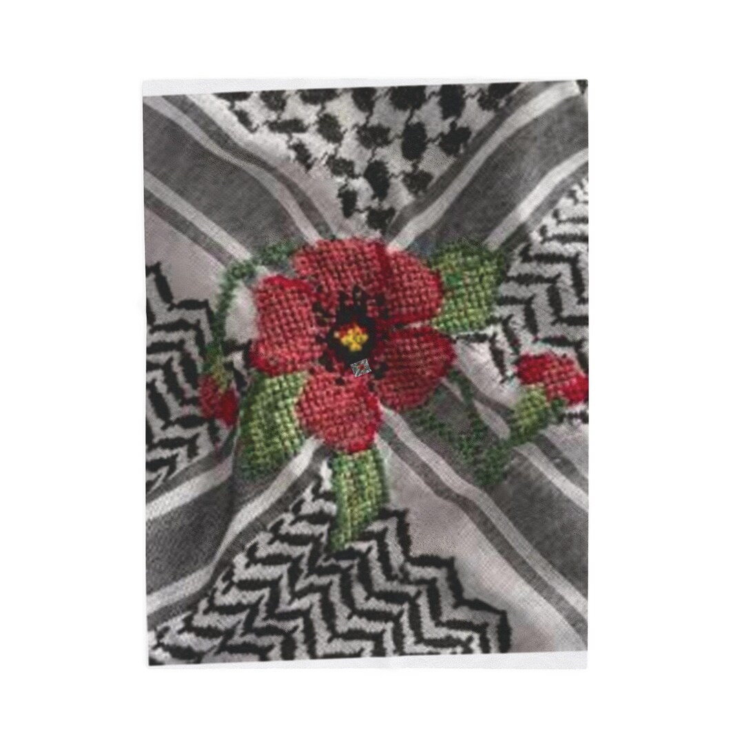 Palestine Design Cozy Velveteen Plush Blanket | Soft Blanket for Home ...
