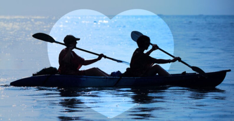 Kayak Paddle Heart Earrings - Etsy