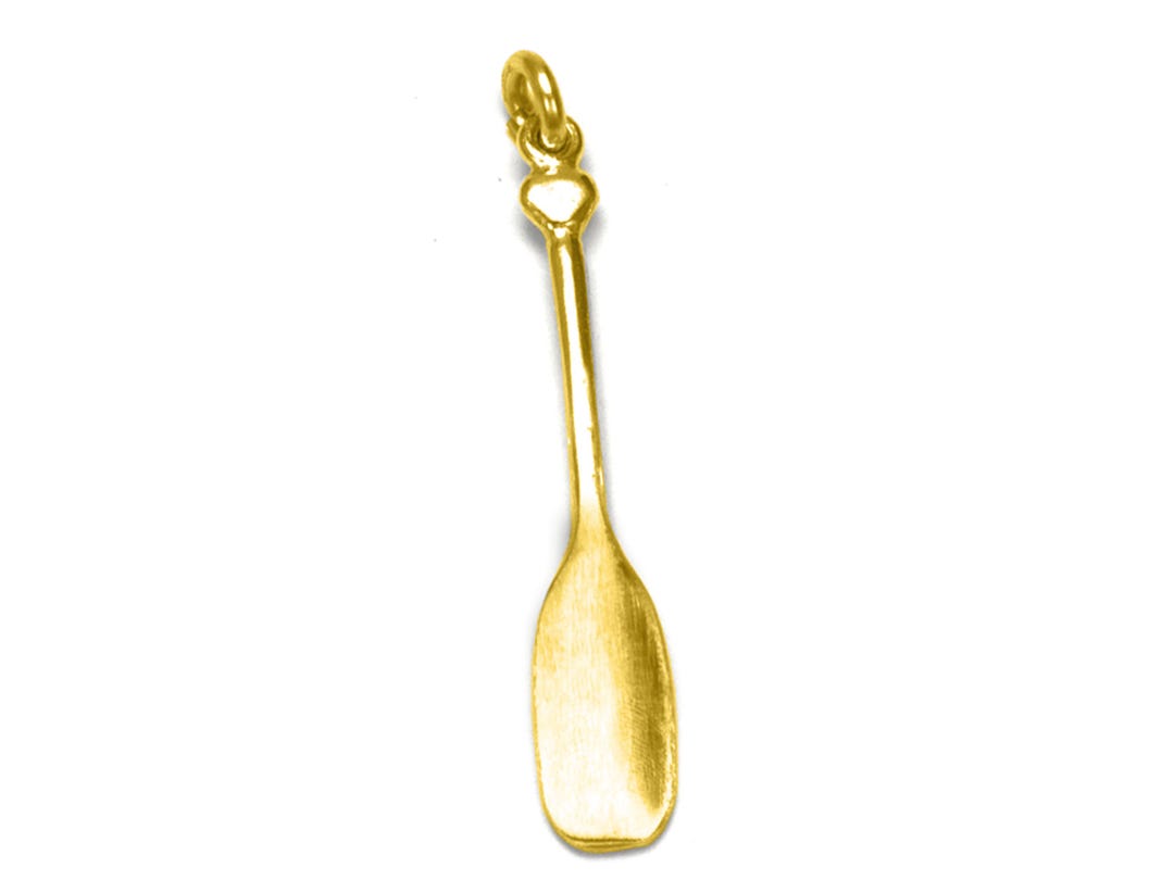 Canoe Paddle Charm in 14K Gold - Etsy