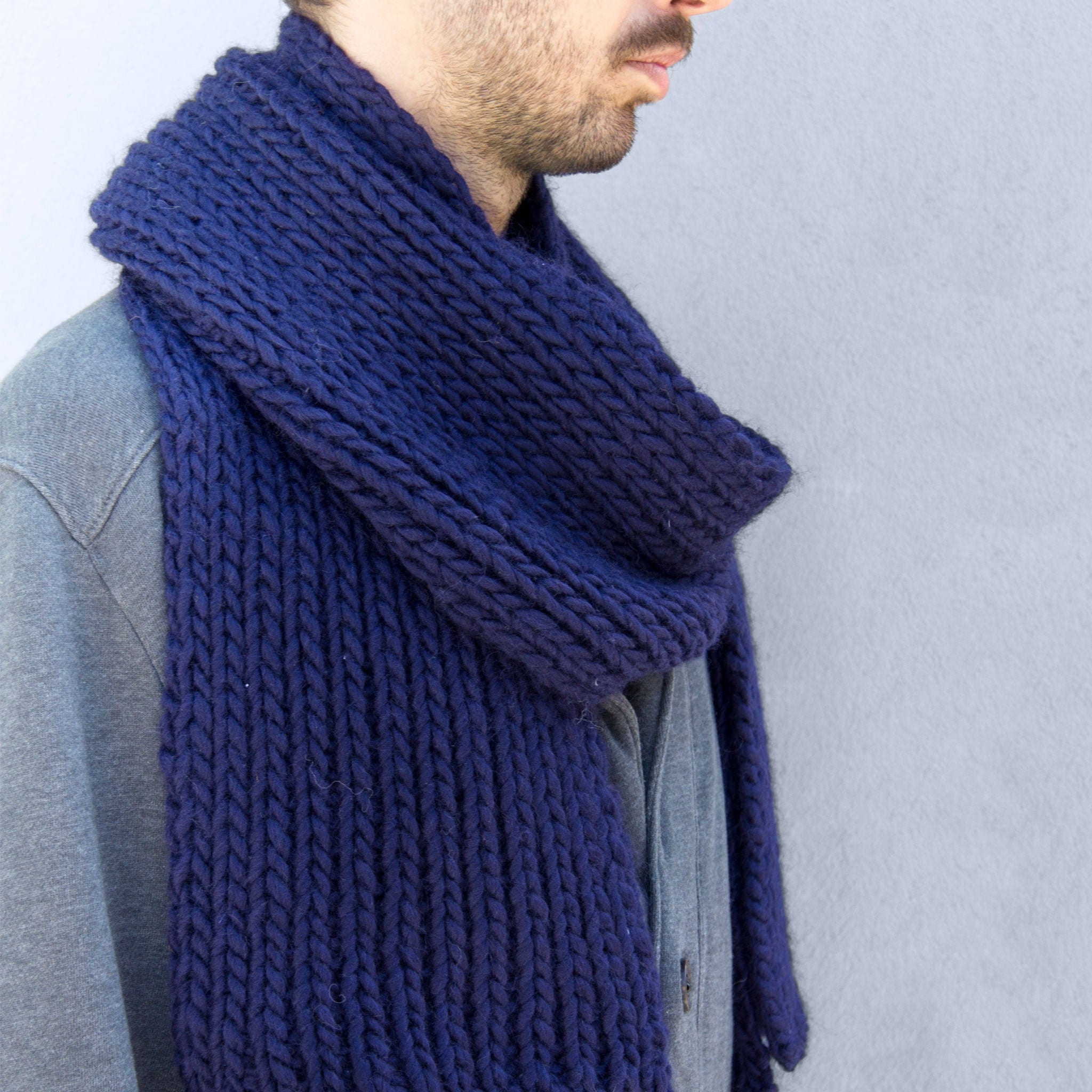 Super Chunky Stocking Stitch Scarf Knitting Kit | Beginner Friendly ...